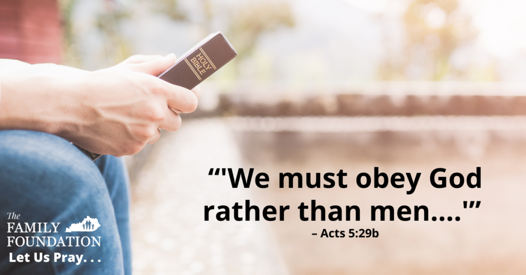 LET US PRAY: TFF Files Legal Brief - The Family Foundation in Kentucky