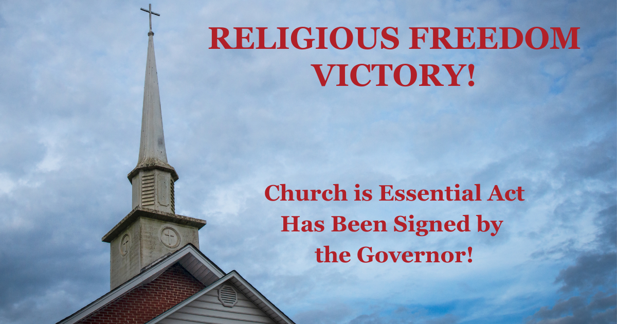 CITIZEN: The "Church is Essential Act" reinforces that the Governor is ...