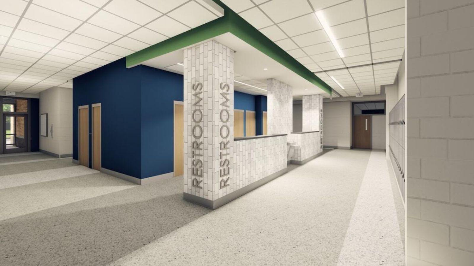 School Restroom School Bathroom Restroom Ideas School Hallways