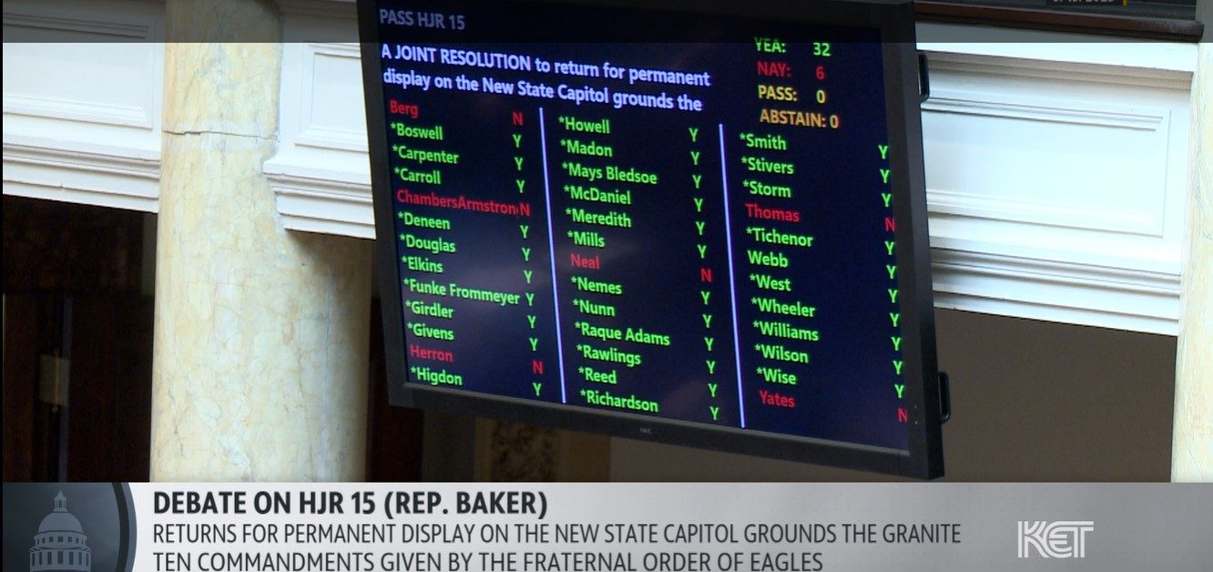Kentucky Senate Passes HJR 15 to Restore Historic Ten Commandments ...